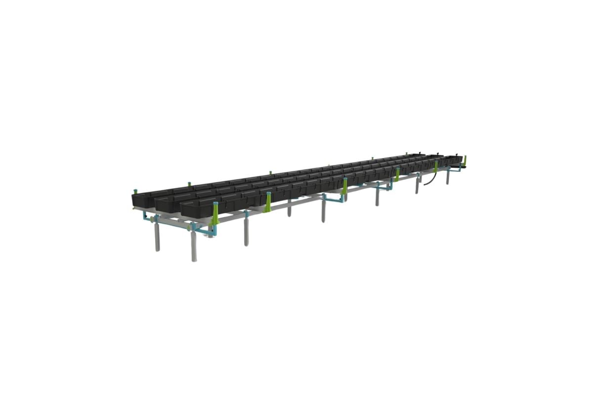 Botanicare Slide Bench 4' W/3 Gutter Trays System